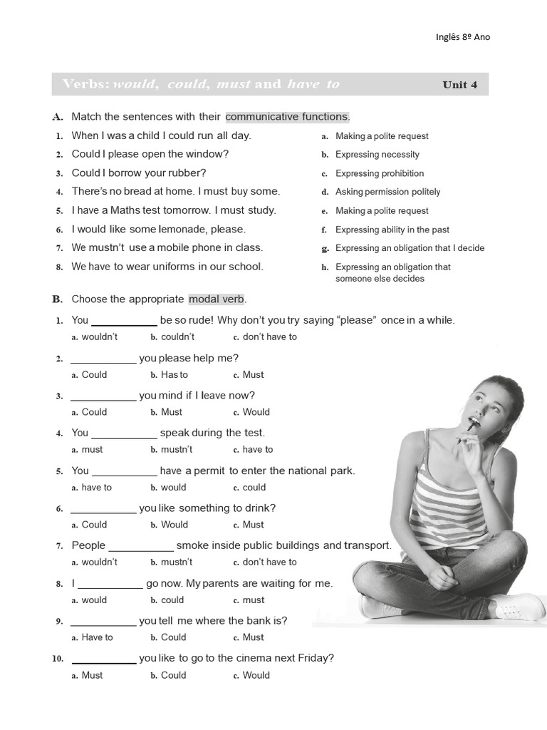worksheet 1 - Modal Verbs | PDF