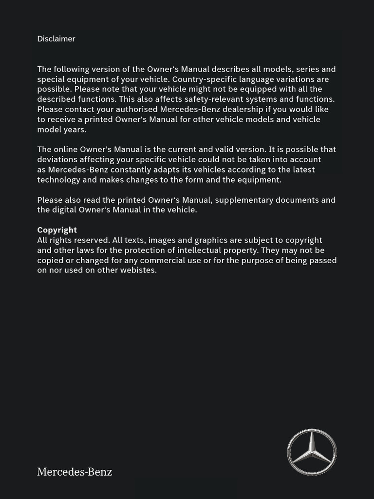 Mercedes Gls Suv 2016 x166 Owners Manual 01 | PDF | Anti Lock Braking System | Automatic ...