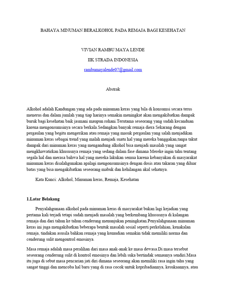 Bahaya Minuman | PDF