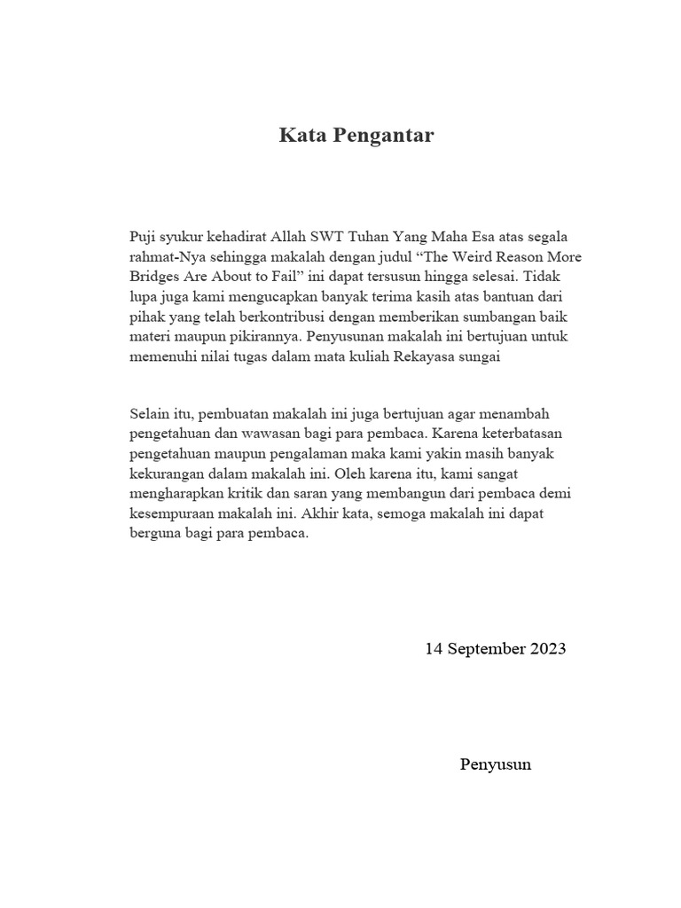 Kata Pengantar Rekayasa Sungai | PDF | Kajian Bahasa Asing