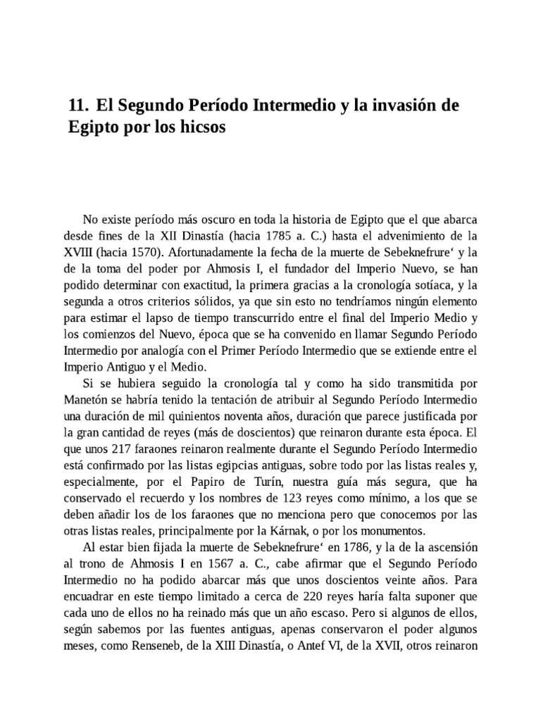 Cap 11 Segundo Periodo Intermedio | PDF