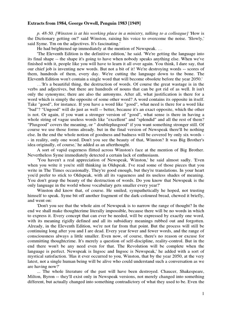 1984 George Orwell | PDF