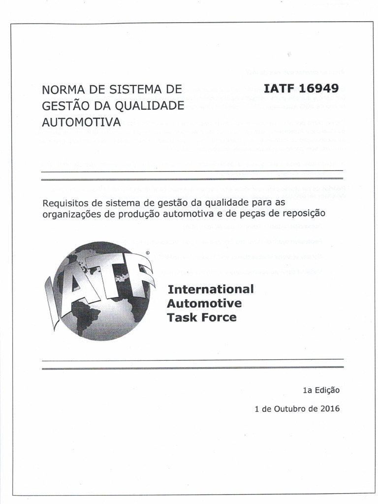 IATF 16949 2016 Portugues | PDF