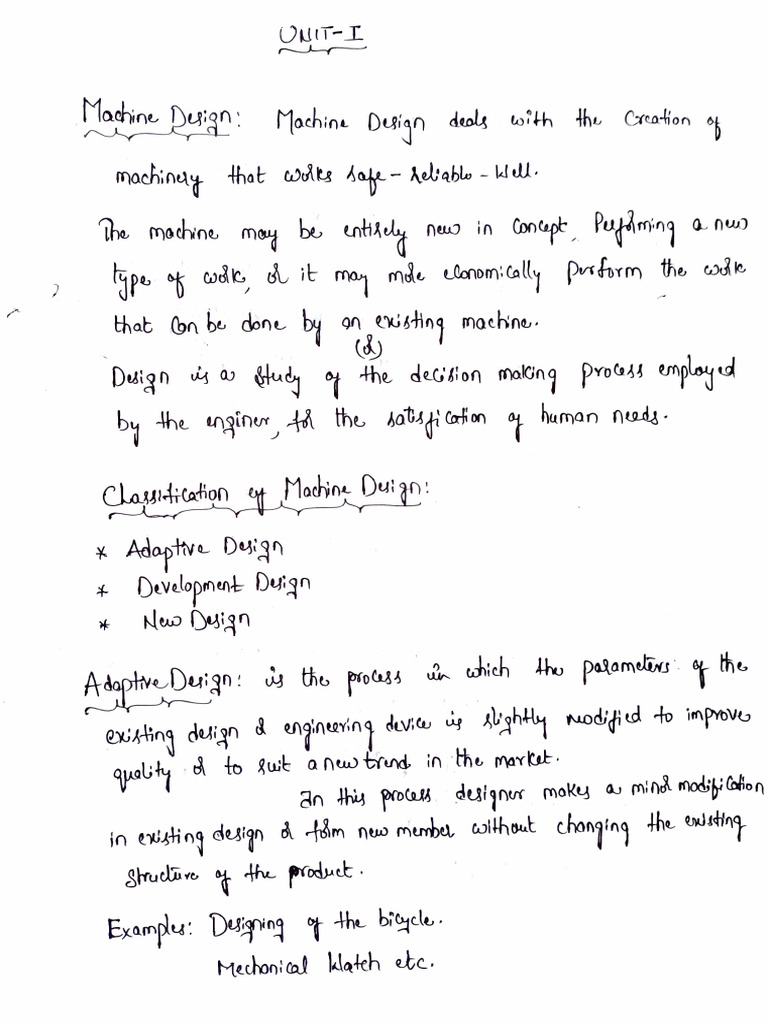 DME-I UNIT-1 (Introduction &design For Static Strength) | PDF