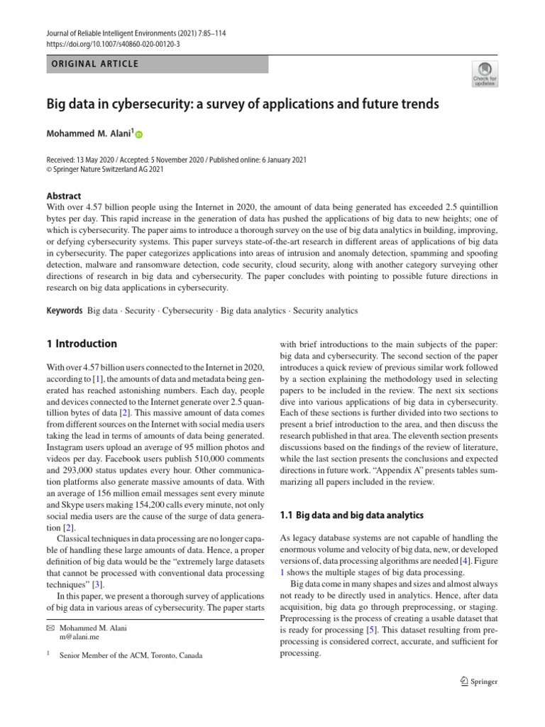 Big Data in Cybersecurity - A Survey of Applications and Future Trends ...