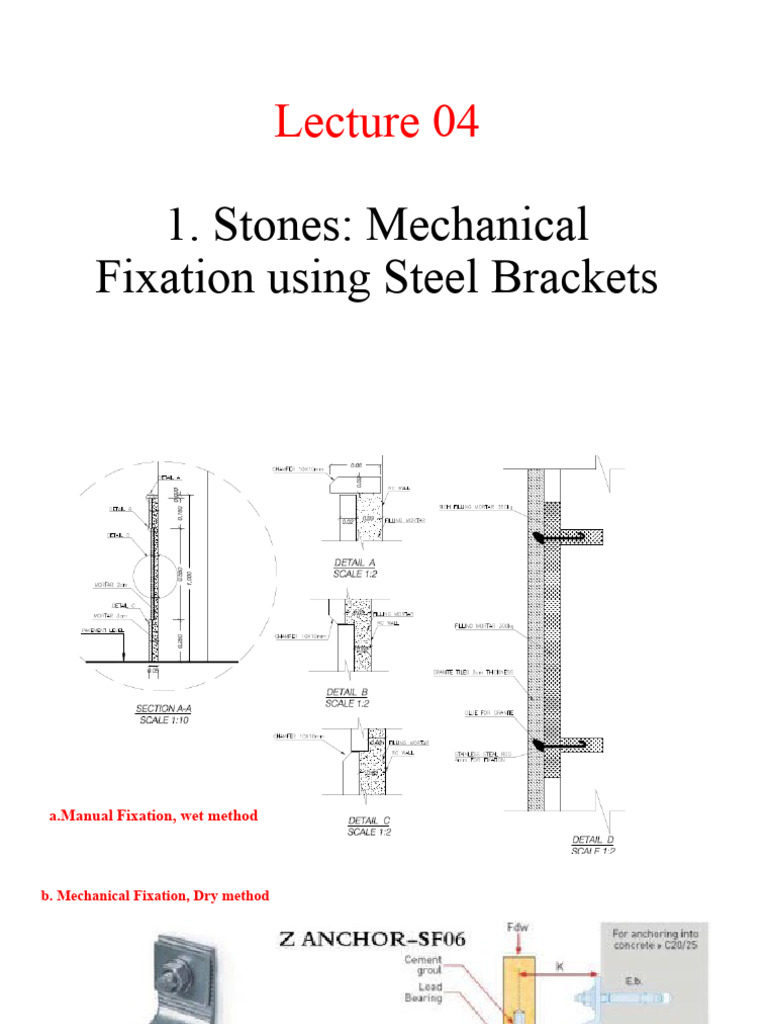 Stones: Mechanical Fixation Using Steel Brackets | PDF