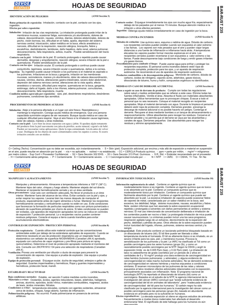 Devoe Bar-rust 235 | PDF