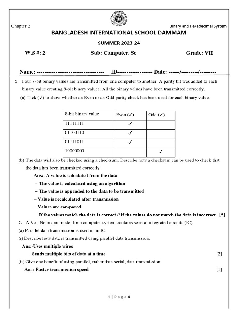 Vii Chap 2 WS2 Solved | Download Free PDF | Duplex (Telecommunications) | Usb