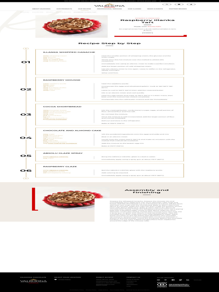 Raspberry Illanka Tart - Valrhona | PDF