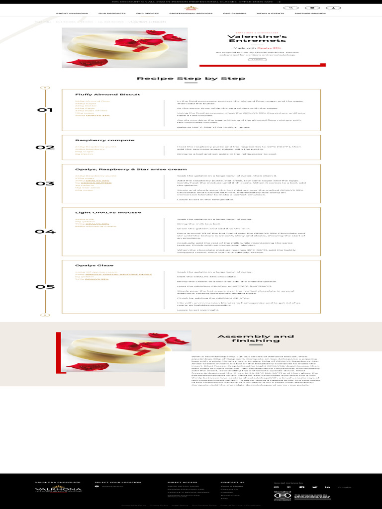 Valentine's Entremets - Valrhona | PDF
