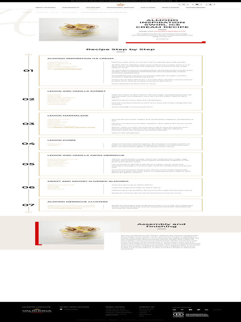 ALMOND INSPIRATION SWIRL ICE CREAM RECIPE - Valrhona | PDF