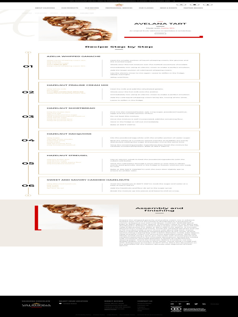 AVELANA TART - Valrhona | PDF