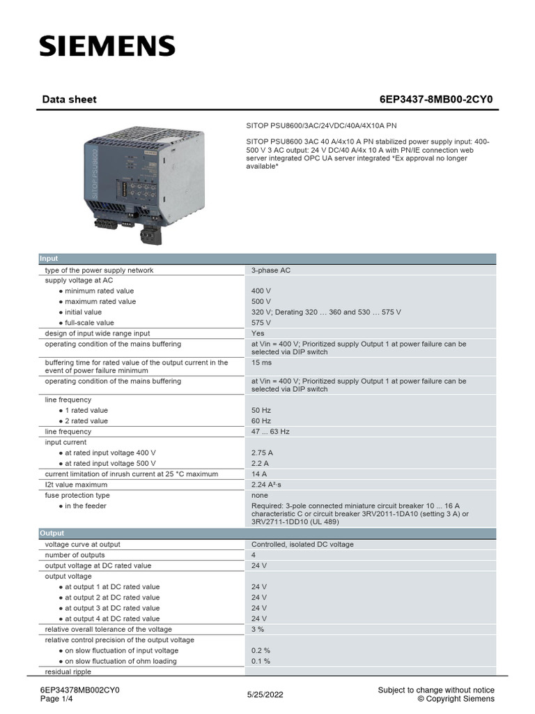 Fuente Siemens | PDF