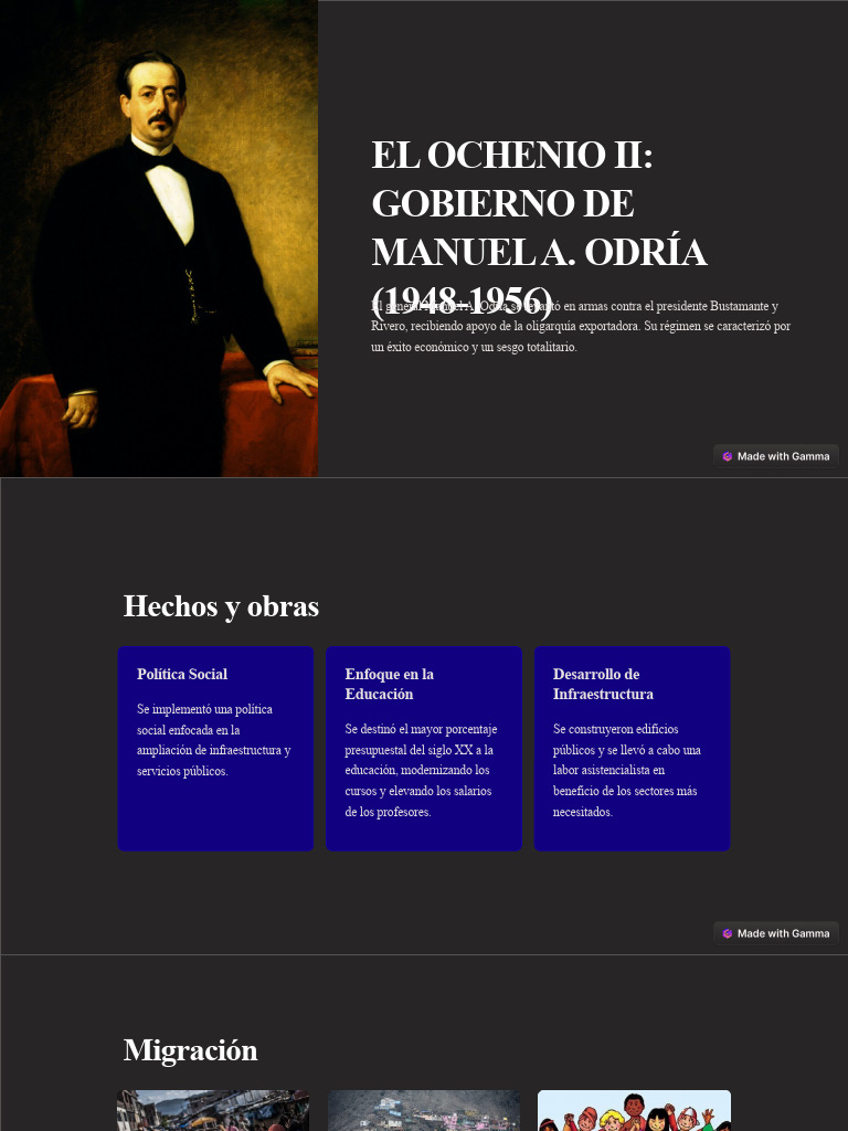 El Ochenio II Gobierno de Manuel A Odria 1948 1956 | PDF | Economias