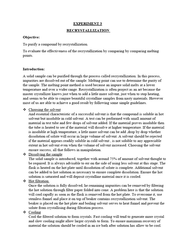Experiment 3 Chemy | PDF | Cooking, Food & Wine | Science & Mathematics