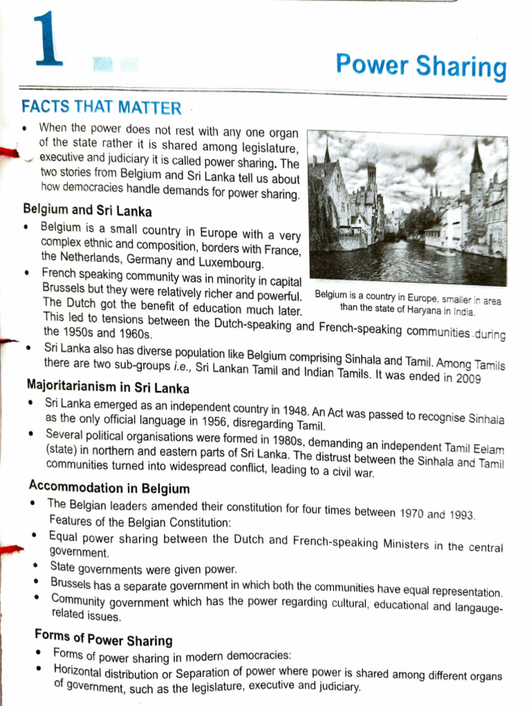 Power Sharing Politics Class 10 | PDF