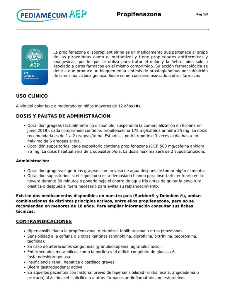 Propifenazona | PDF