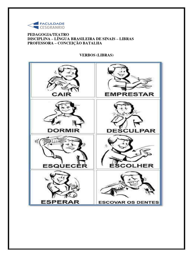 Verbos (Libras) | PDF