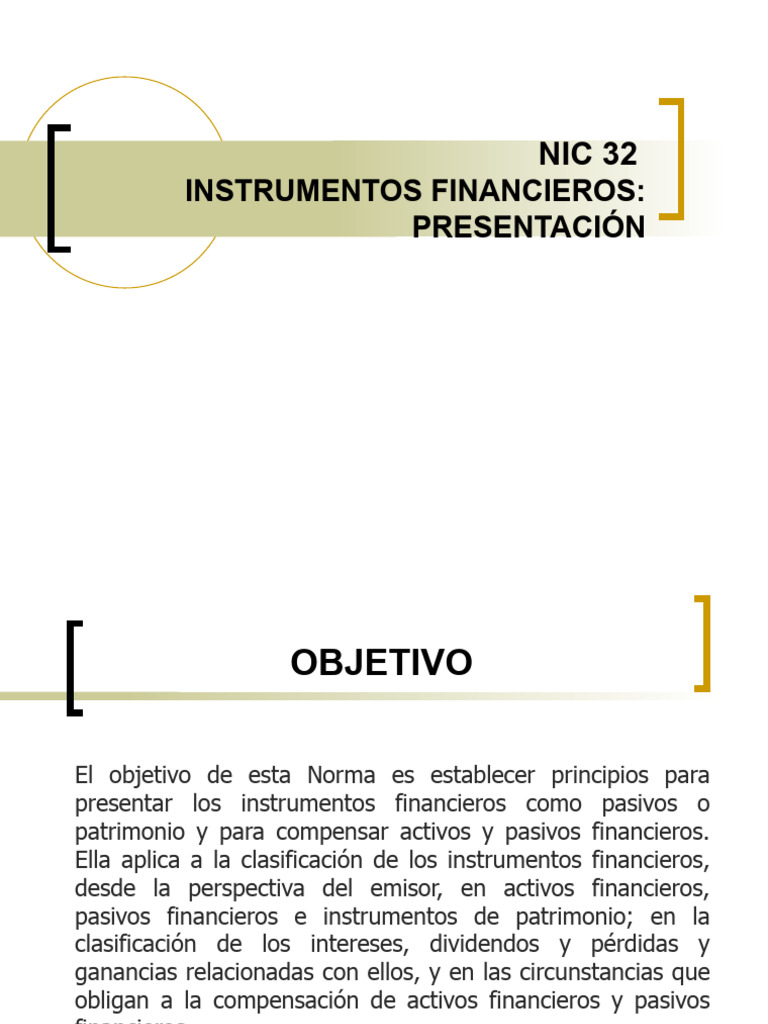 Nic 32 Instrumentos Financieros | PDF