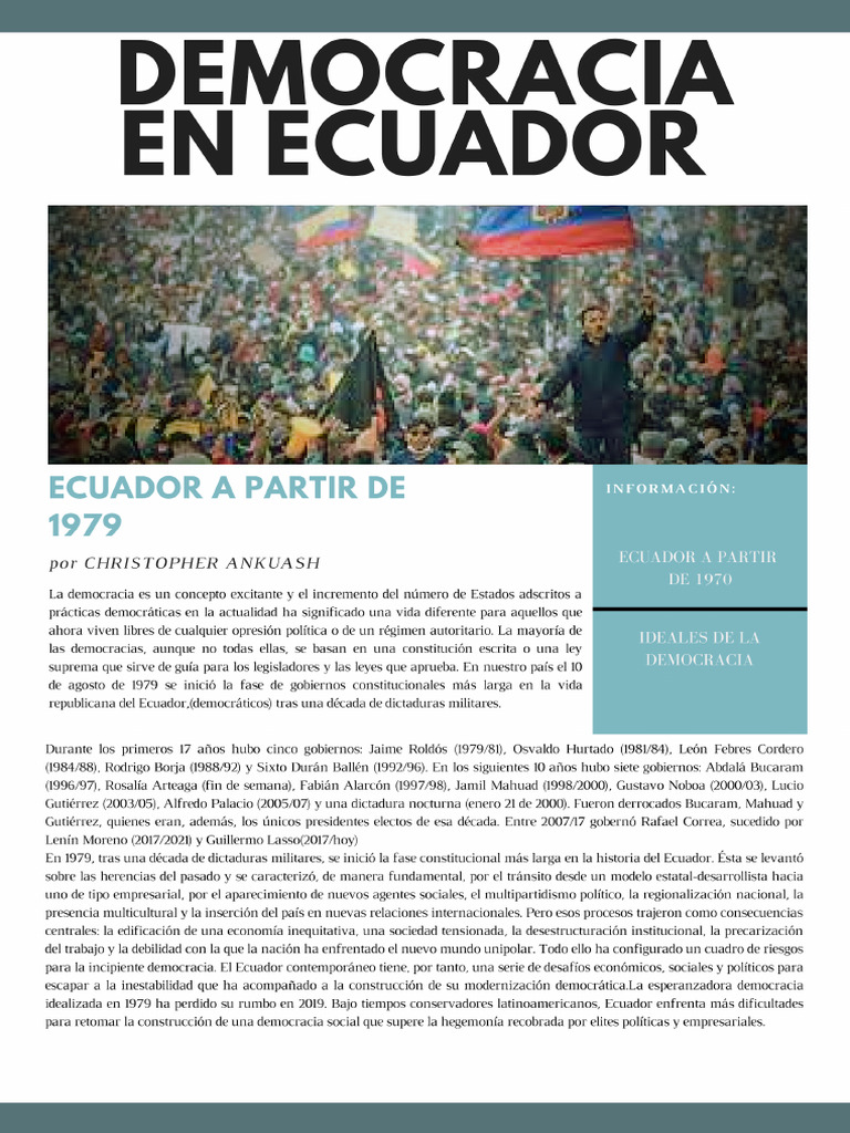 DEMOCRACIA ECUADOR | PDF