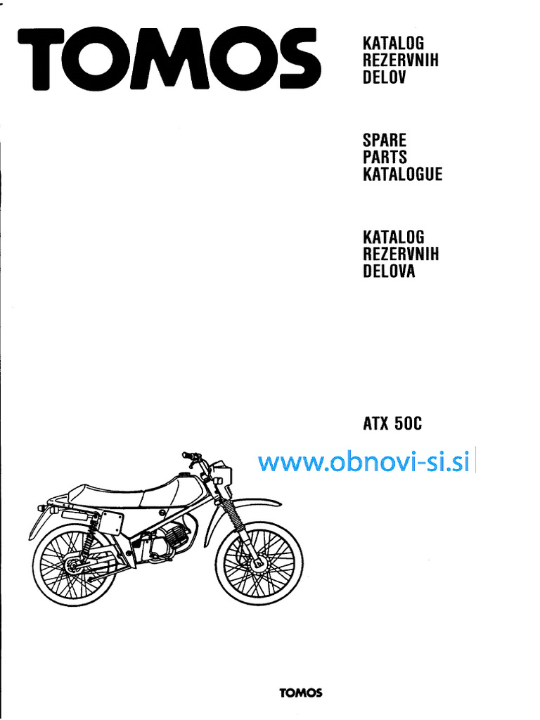 Katalog Rezervnih Delov Tomos ATX 50 - OCR | PDF
