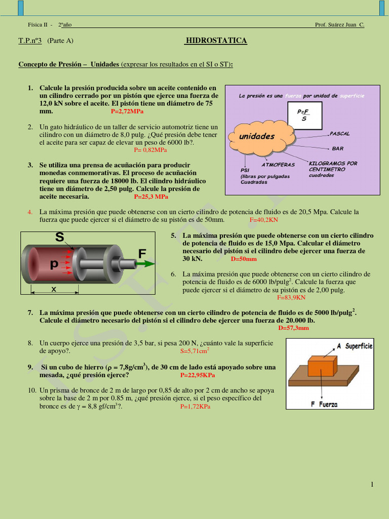 TP3 Hidrostatica Parte A | PDF