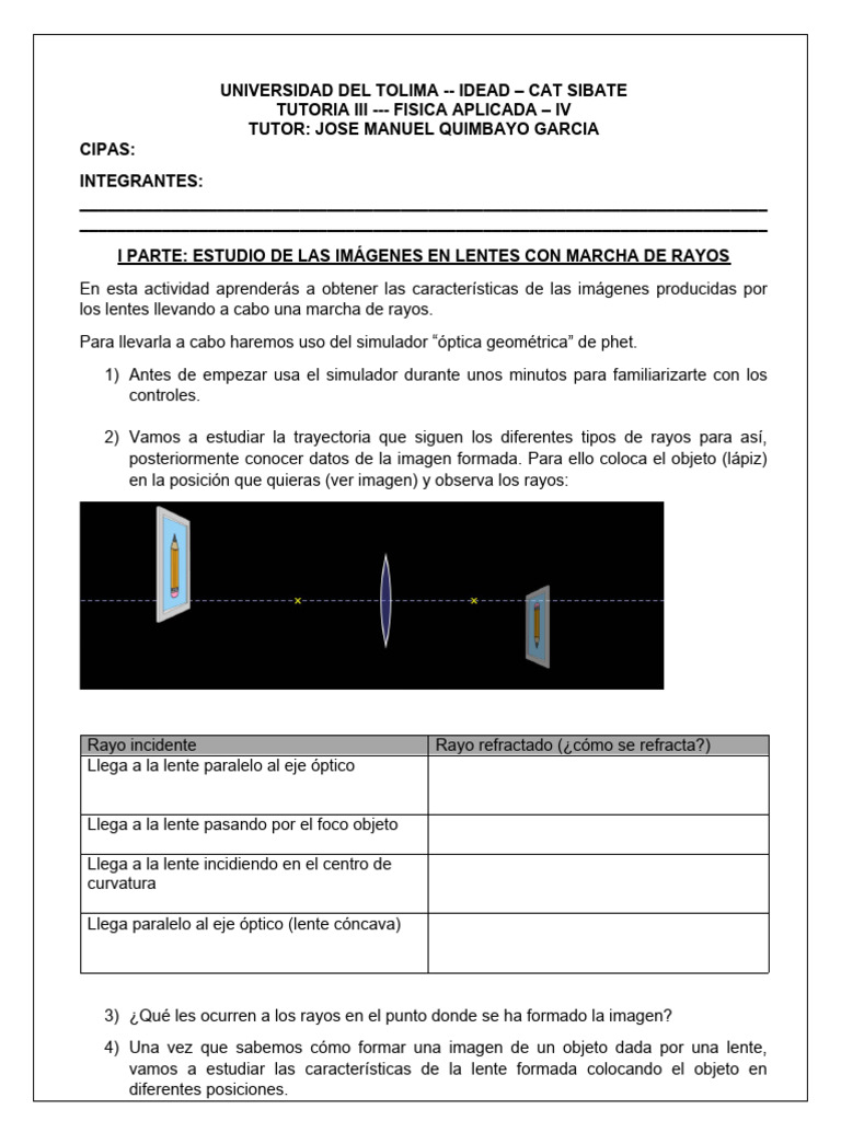 Laboratorio Optica | PDF | Óptica | Espejo