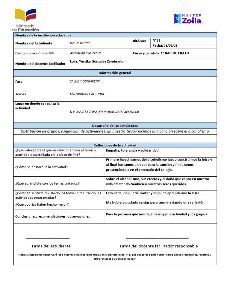 Bitácora 11 | PDF