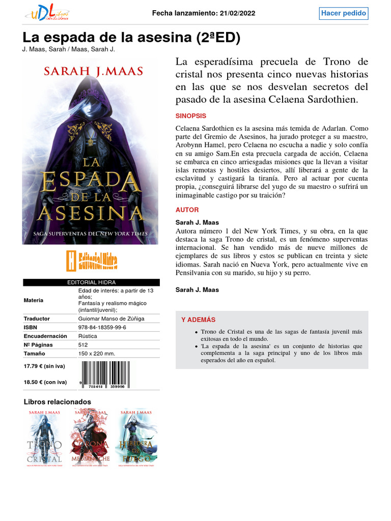 La Espada de La Asesina (2 ED) | PDF