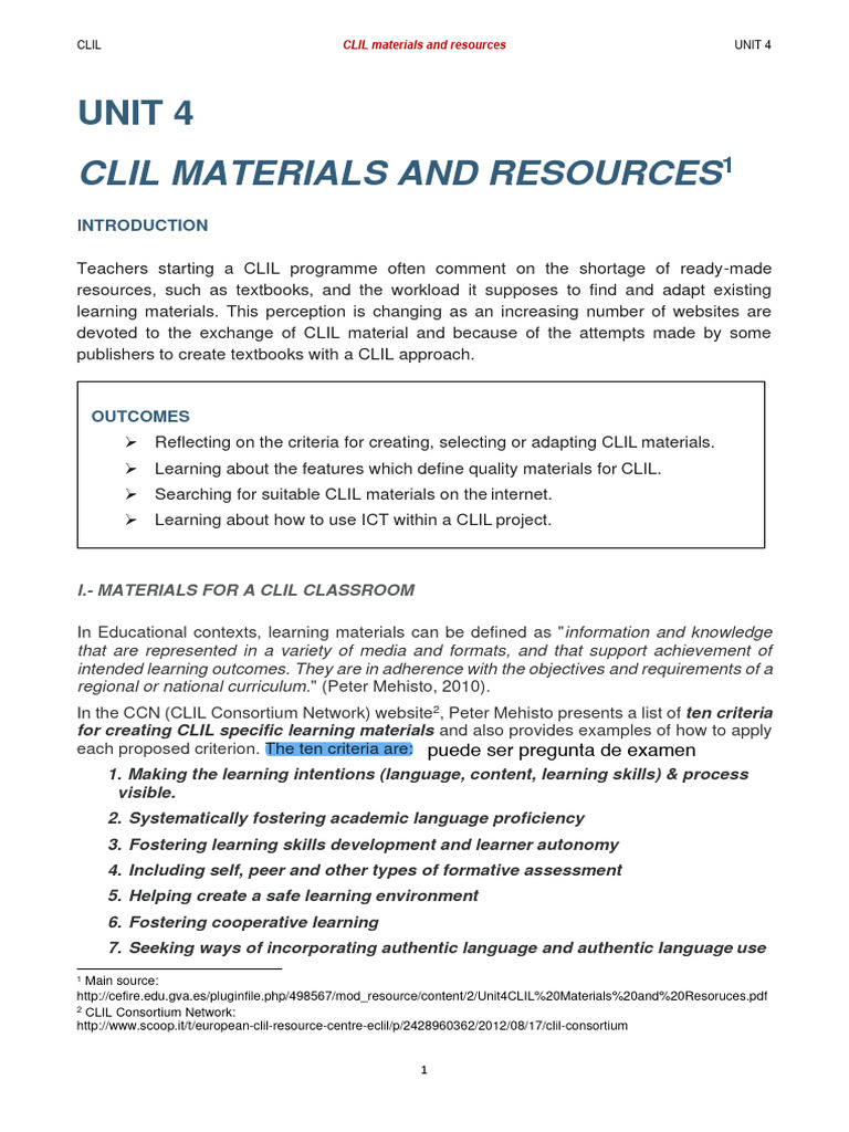 UNIT 4 Material Resources | PDF | Educational Technology | Learning