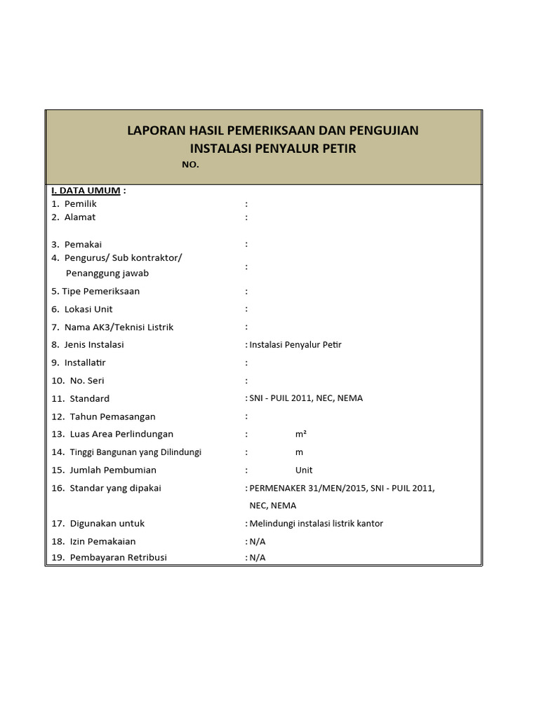 Jenis Instalasi Penyalur Petir | PDF