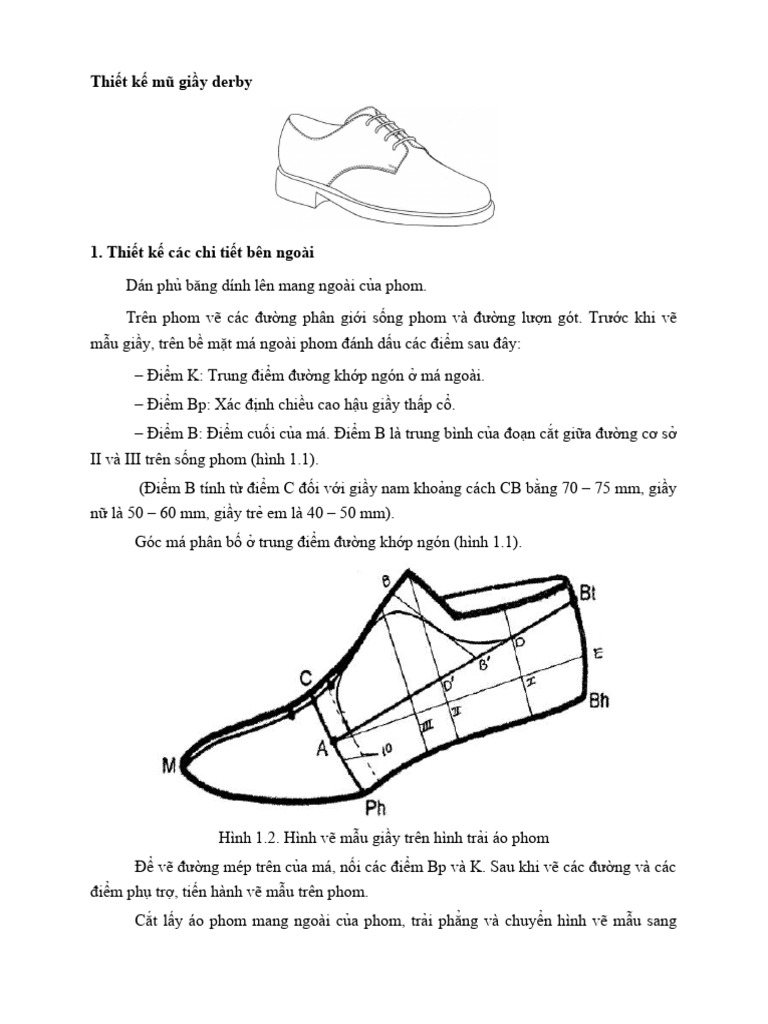 Thiết Kế Mũ Giầy Derby | PDF