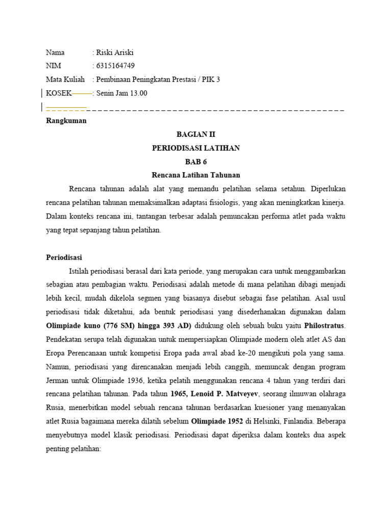 Resume PIK 3 | PDF