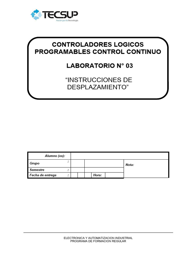Lab 03 Instrucciones de Desplazamiento (Botellas Grandes) BSR 2022-2 | PDF | Ingeniería de ...
