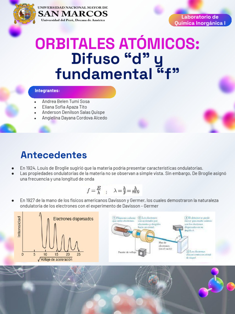 Orbitales Atómicos d y f: Características y Estructura | PDF | Ciencias ...