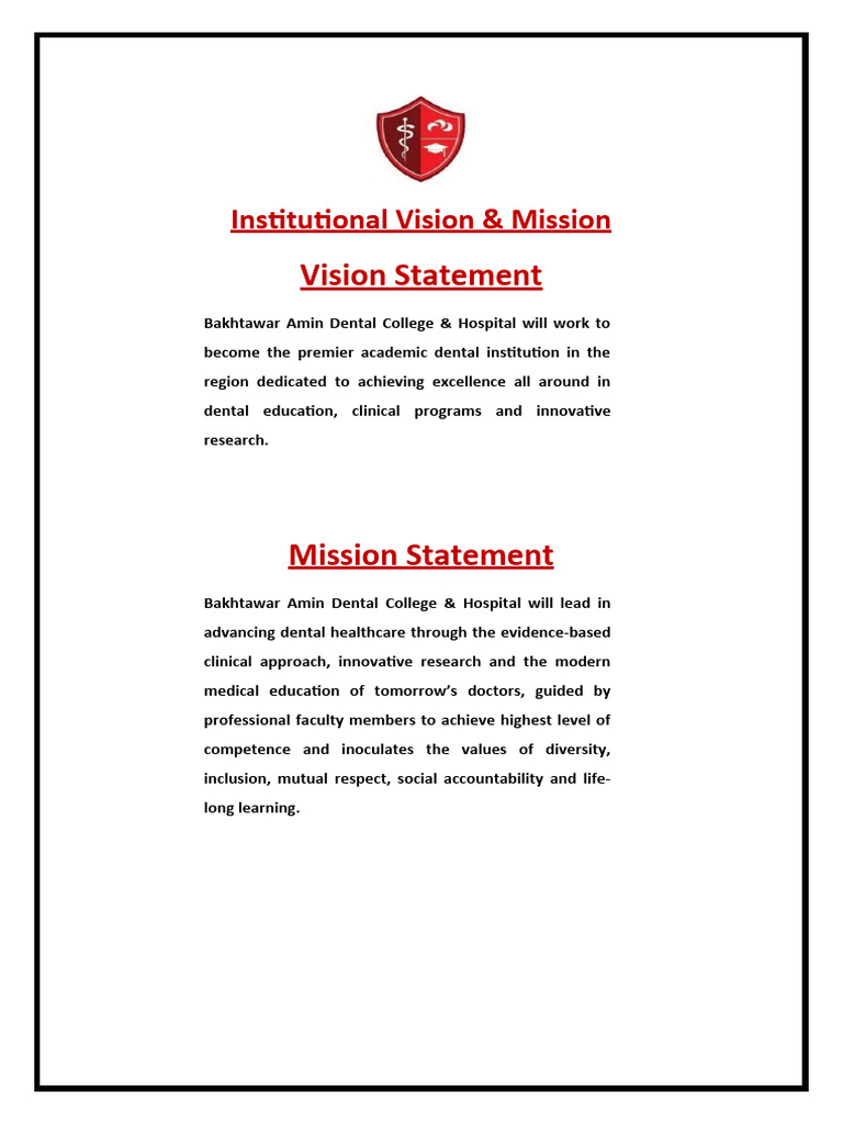 Institutional Vision Mission and Competencies Along With Outcomes | PDF