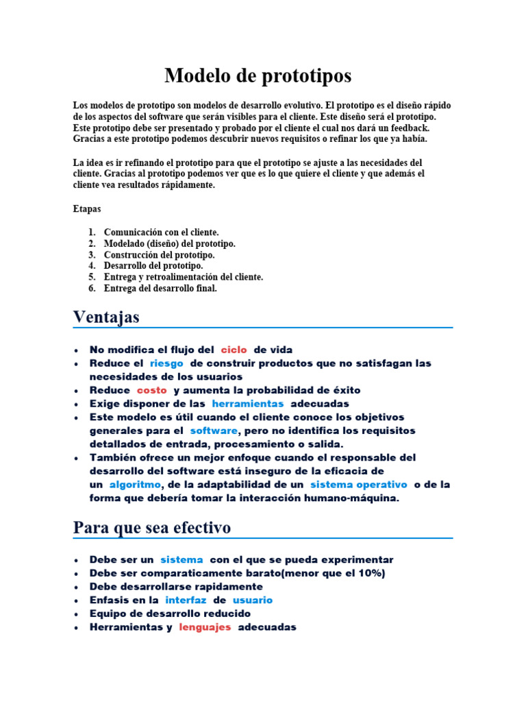 Modelo de Prototipos | PDF