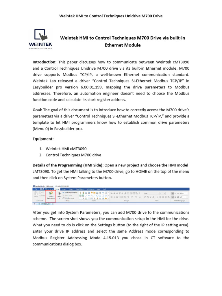 Control Techniques M700 Drive - HMI | PDF | User Interface | Internet ...
