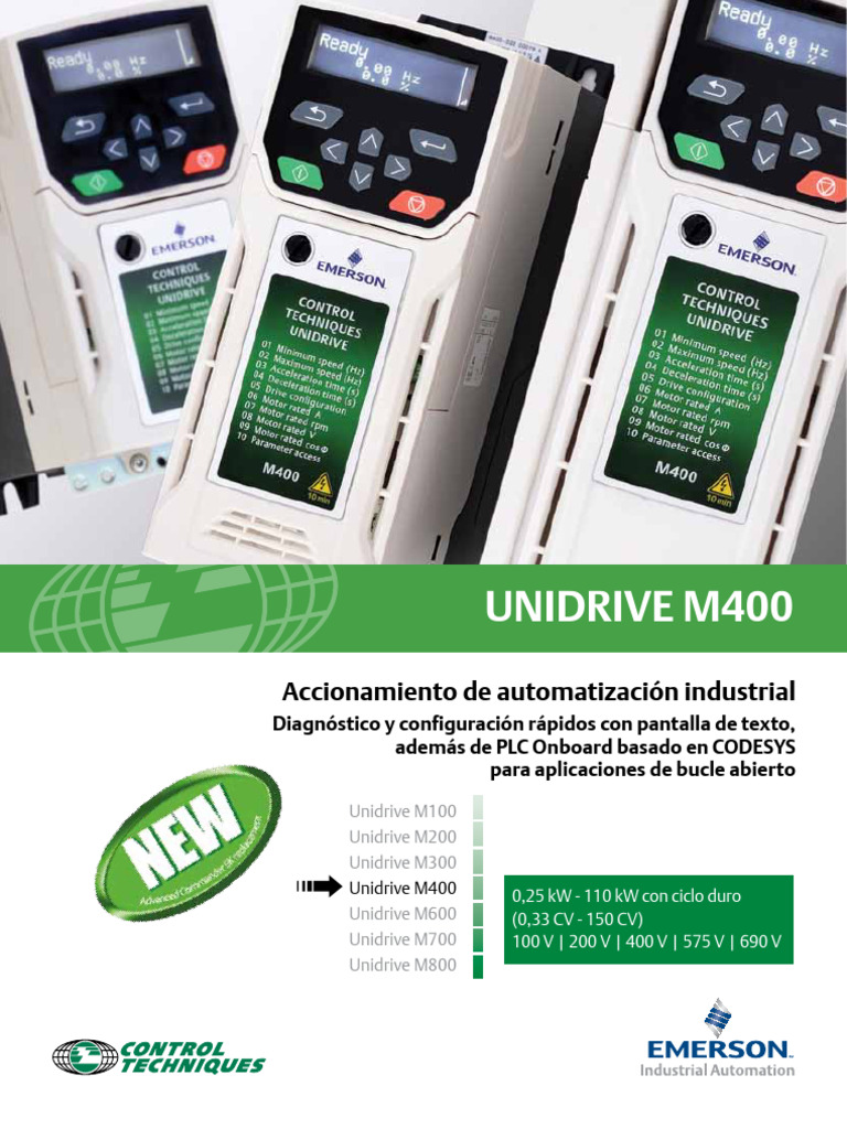 Unidrive m400 Brochure Es | PDF