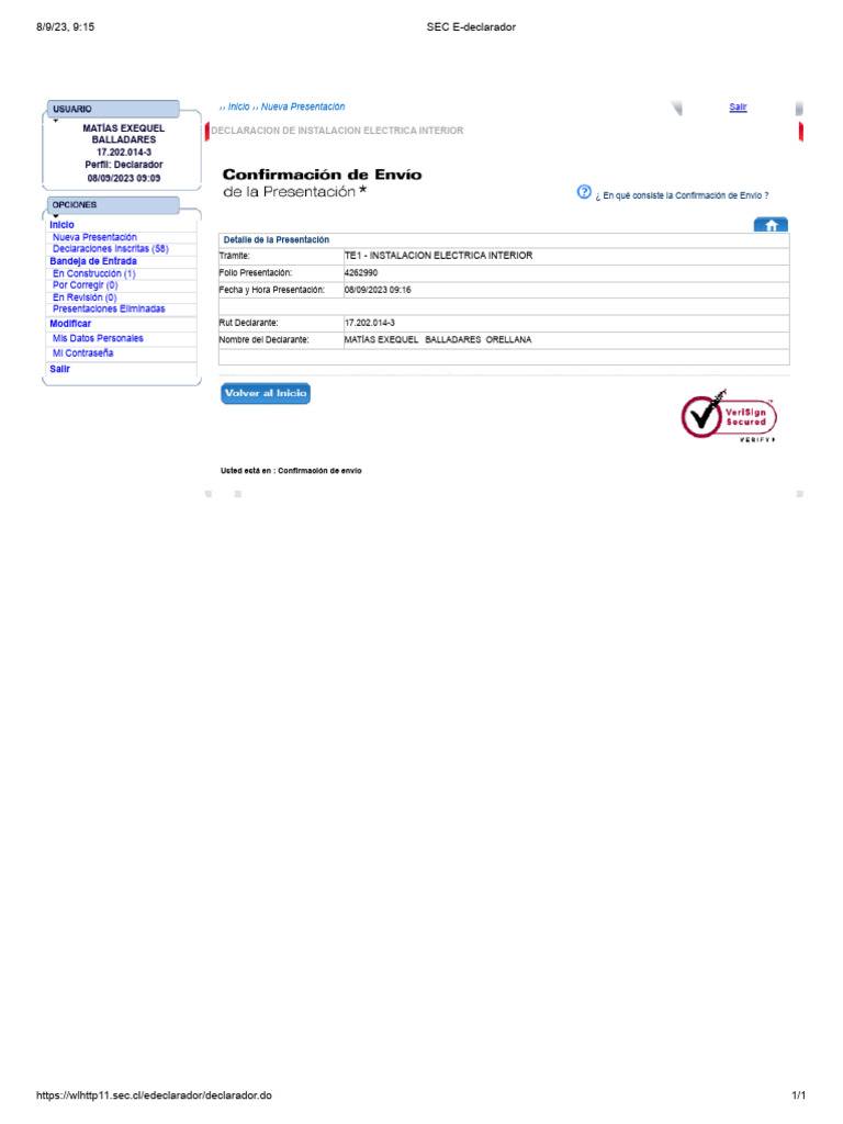 SEC Numero Folio | PDF