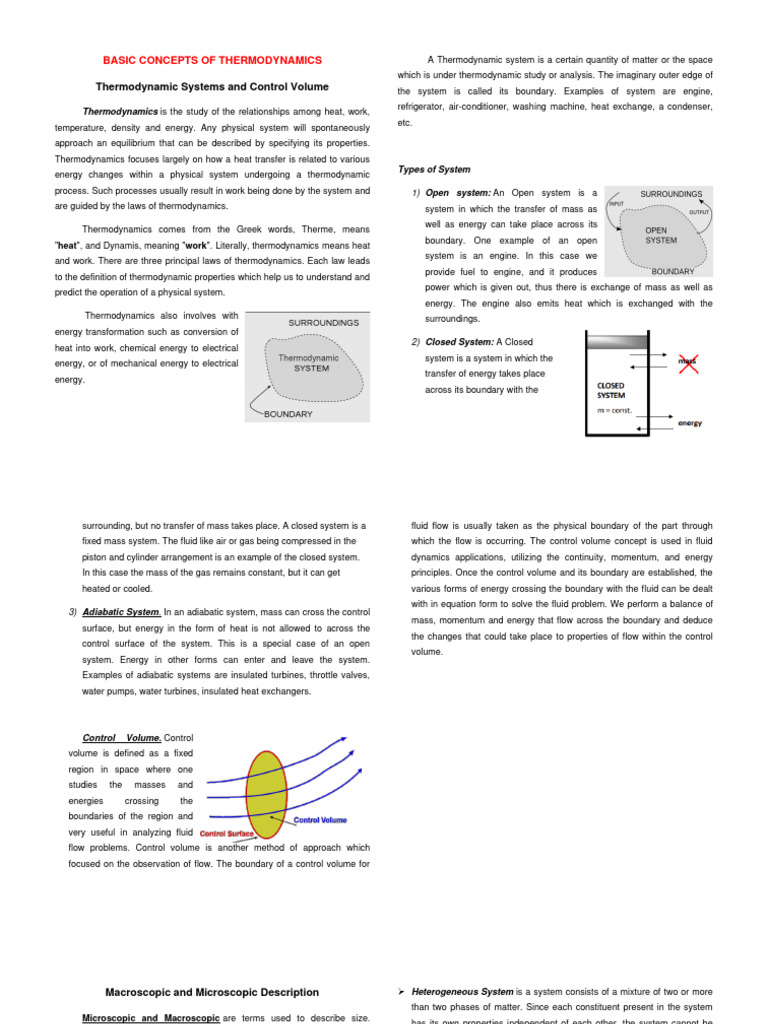 EREN Thermodynamic Systems and Control Volume | PDF