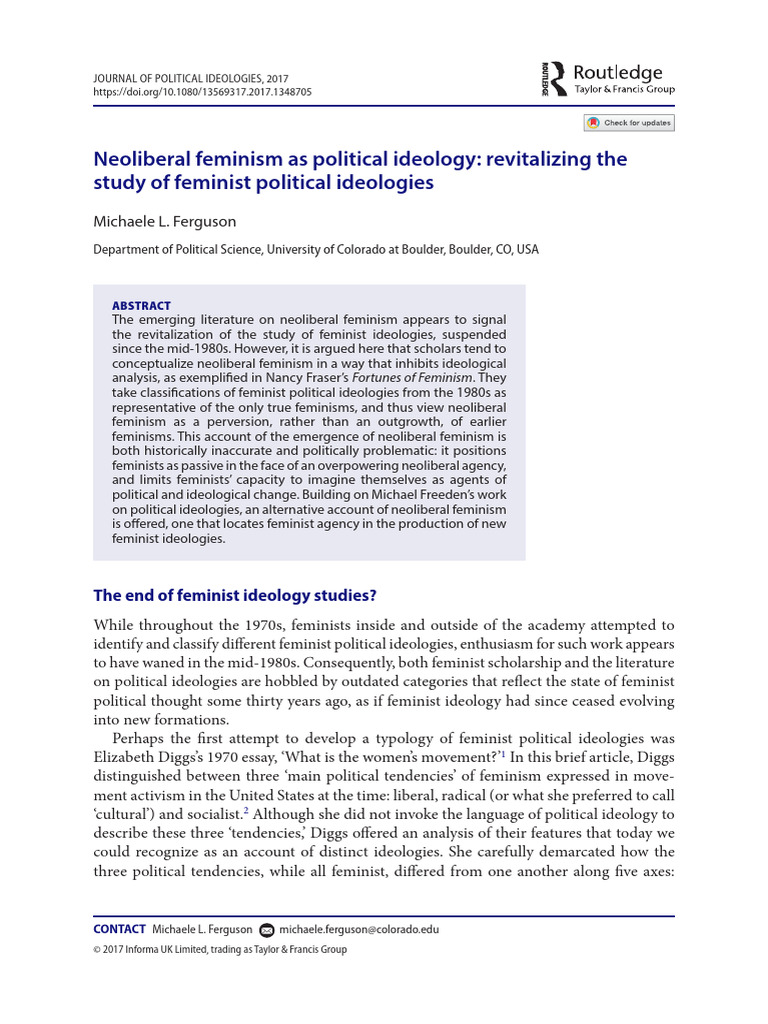 Neoliberal Feminism's Ideological Shift | PDF | Politics | Social Science