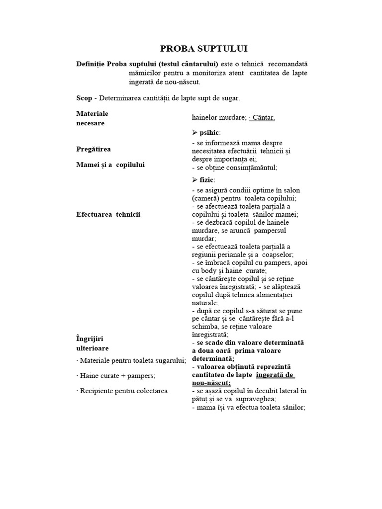 Proba Suptului | PDF