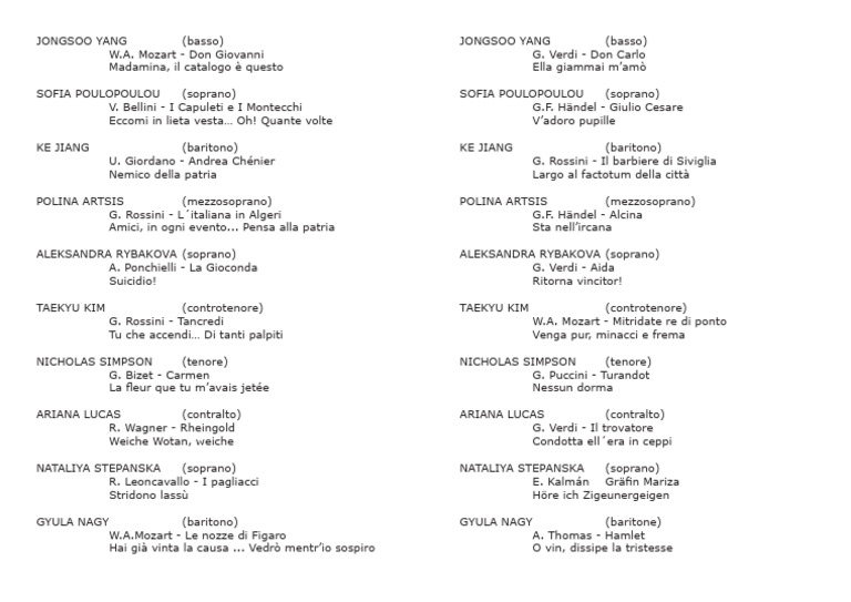 Programma Di Sala FINALE | PDF