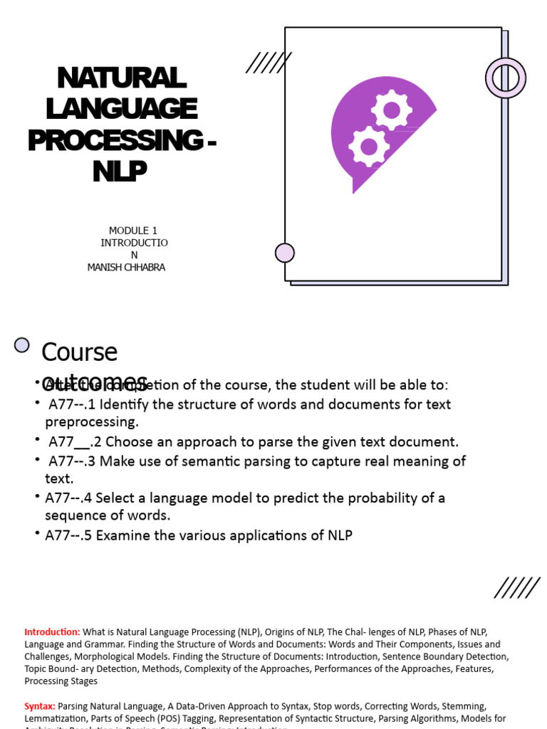 ML Module A7707 - Part1 | PDF | Word | Parsing