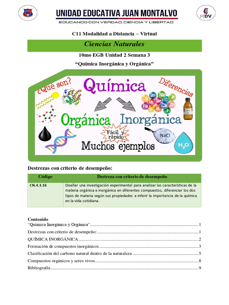 Guía CCNN - 10mo Egb - U2.s3 | PDF | Sal (química) | Compuestos químicos