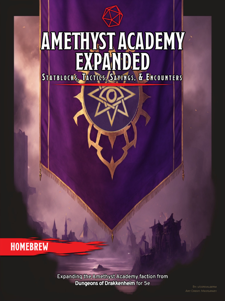 Amethyst Academy Expanded - The Homebrewery | PDF | Magician (Fantasy)