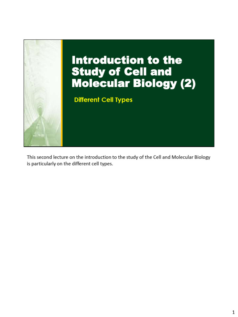Intro2_Different types of Cells | PDF | Cell (Biology) | Prokaryote