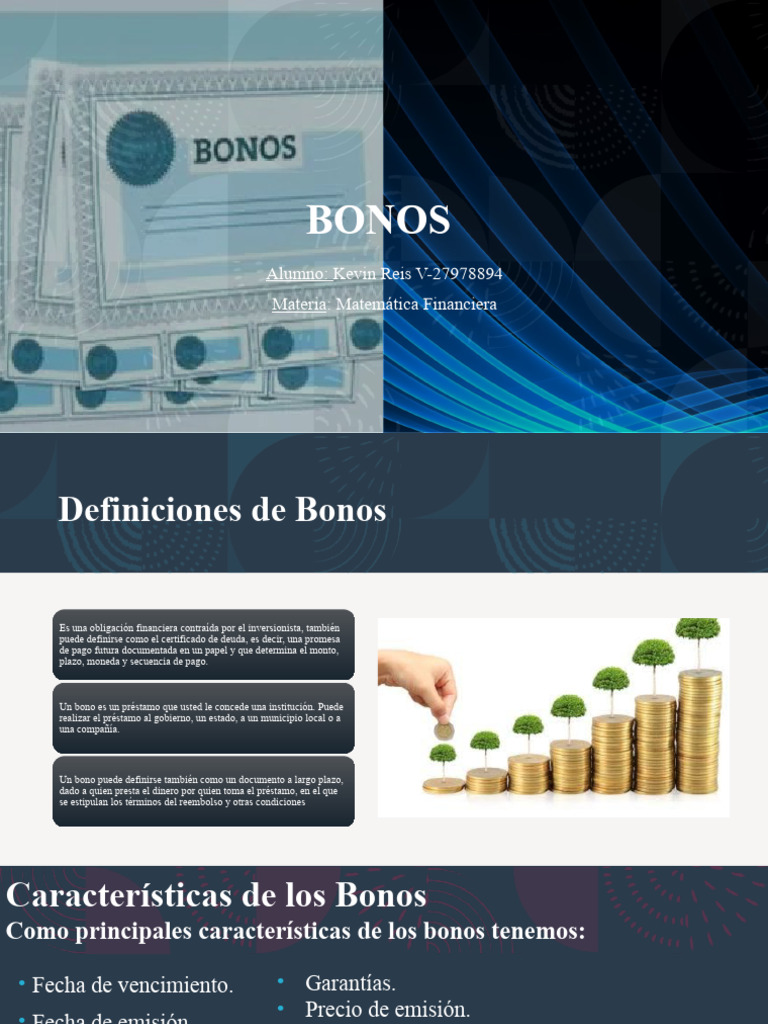 Presentacion Bonos | PDF | Bonos (Finanzas) | Interés