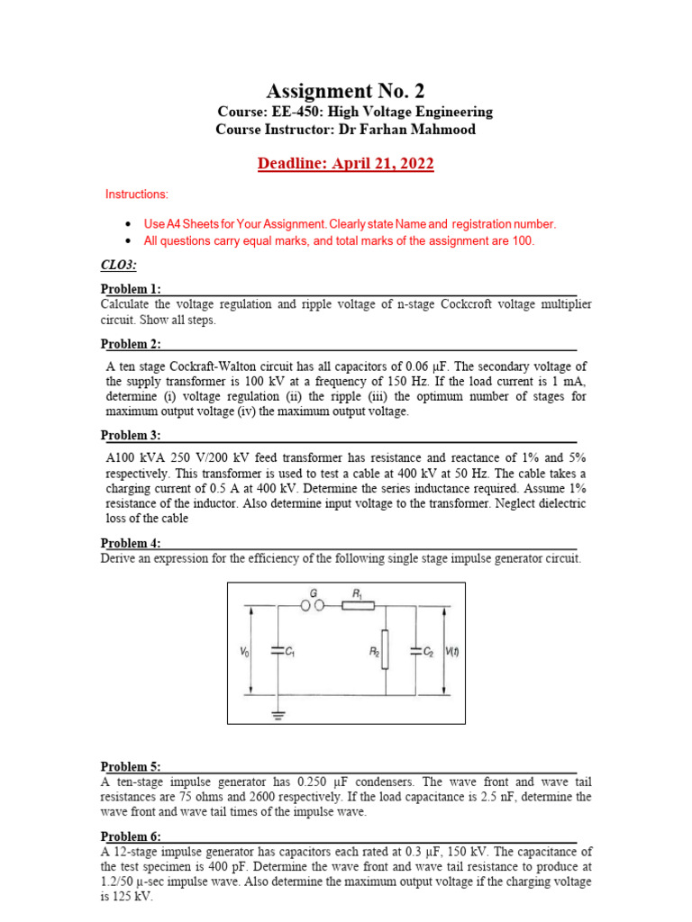 Assgn 2 | Download Free PDF | Capacitor | Voltage